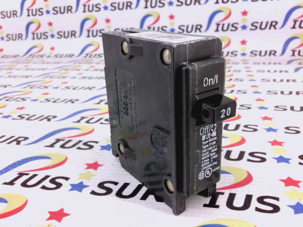 Eaton 20 Amp 1 inch Single Pole Type BR Circuit Breaker BR120 20A - Surpius