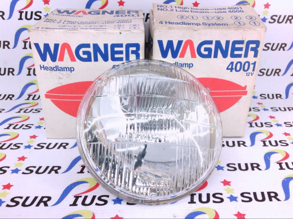 WAGNER HALOGEN H4001 HEADLAMP BULB 4001 HEADLIGHT BULB ROUND SET PAIR 2 ...