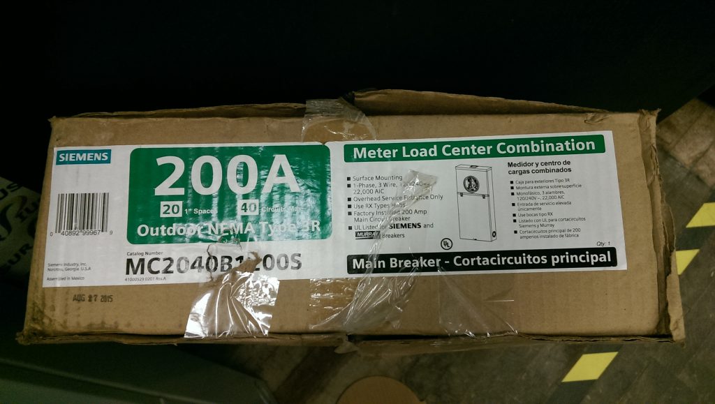 Siemens MC2040B1200S 200 Amp 20-Space 40-Circuit Meter Combo Load ...