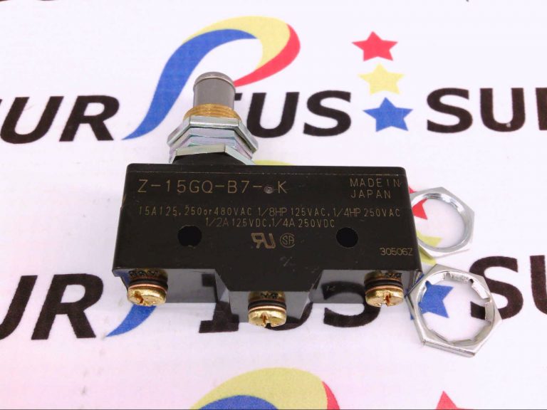 OMRON Z-15GQ-B7-K SNAP SWITCH 15A SPDT PANEL MOUNT PLUNGER - Surpius
