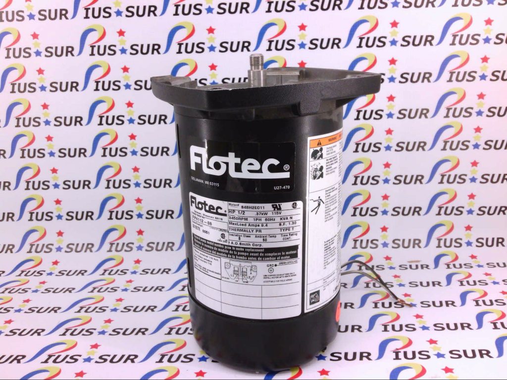 FLOTEC FP4112-08 PUMP 848H2EC11 1/2 HP MOTOR 3450RPM J218-577PKG 9.4A ...