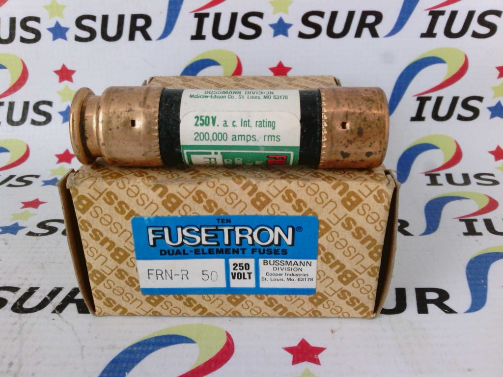 10 Pack Bussmann Fusetron Dual Element Time Delayed FRN-R-50 Amp 50A ...