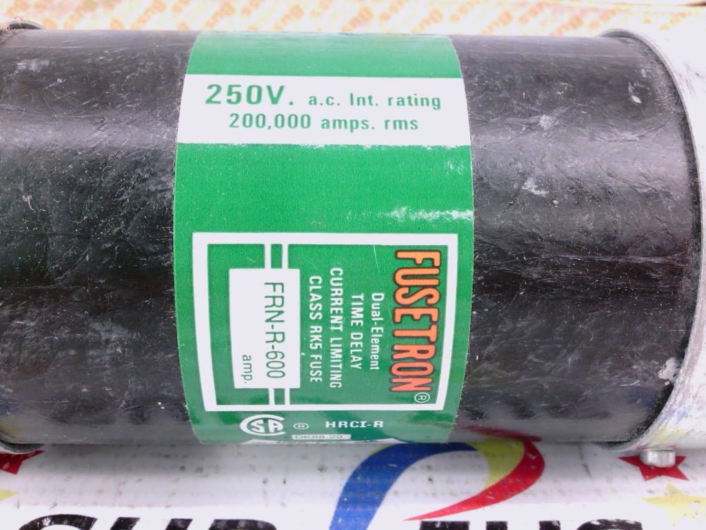 BUSSMANN Buss FUSETRON FRN-R-600 600A Fuse 250V FRNR600 - Surpius