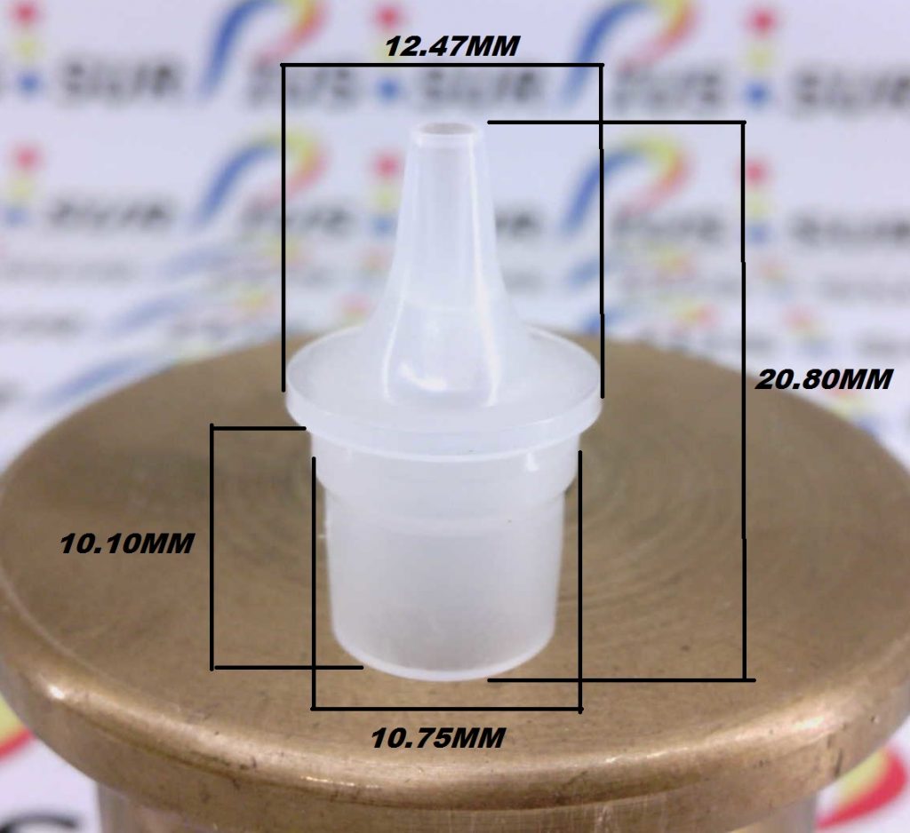 3000 Natural LDPE Streaming Dropper Tips Plugs Gamma 15mm 12605-005 AMCOR - Surpius