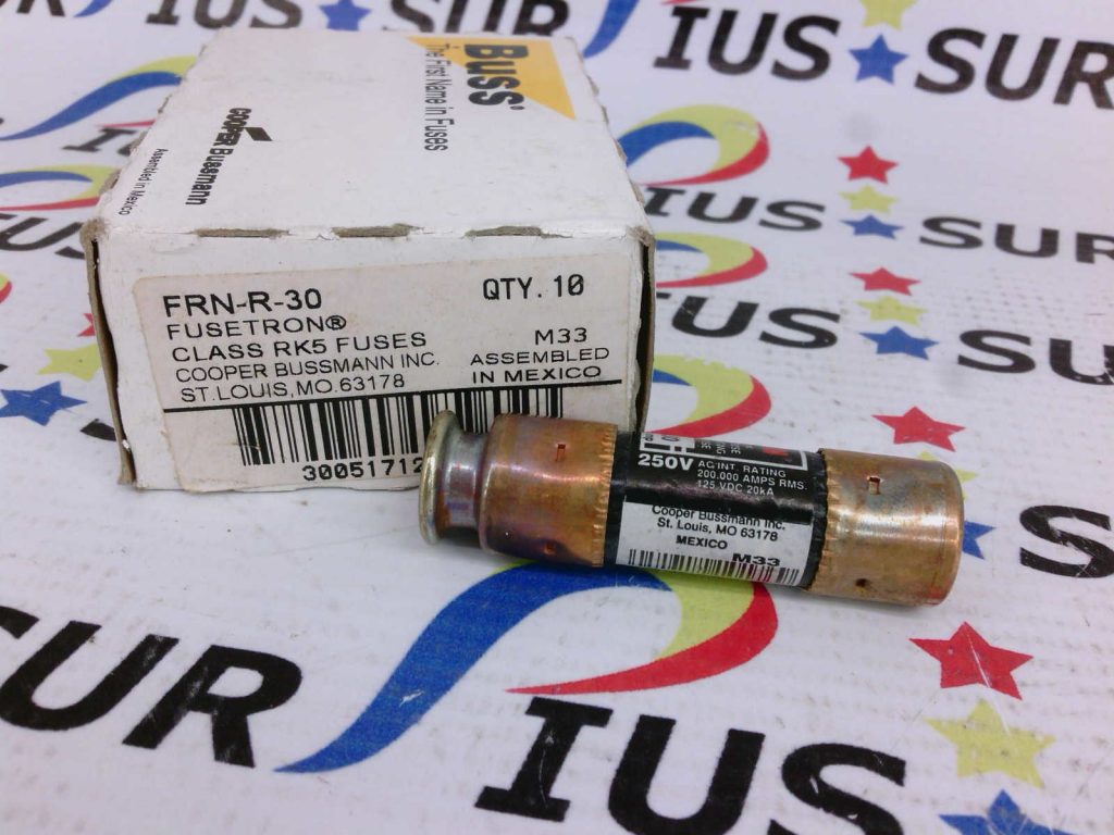 10 Pack of Bussmann Bus Fusetron FRN-R-30 FRNR30 RK5 Fuses 30 Amp 30A ...