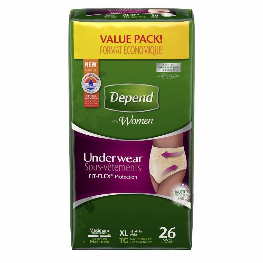 Depend for Women Incontinence Underwear Maximum Absorbency X-Large 26 ...