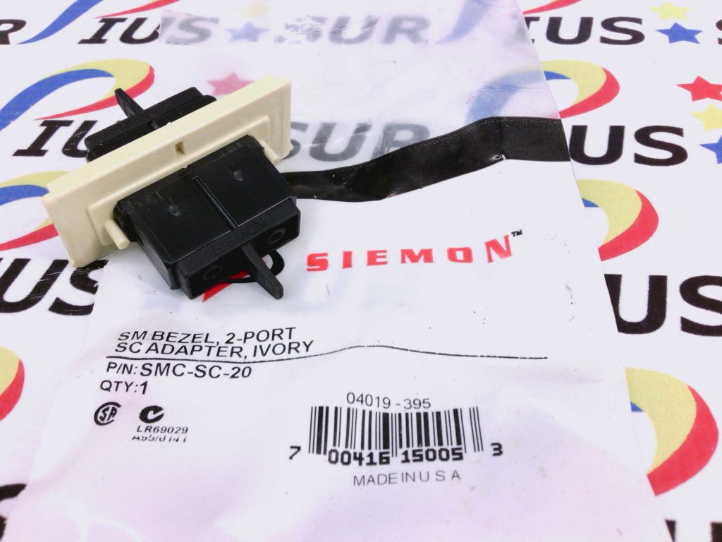 Siemon SM 2 Port SC Adapter Ivory SMC-SC-20 SMCSC20 Duplex 2 Fiber ...