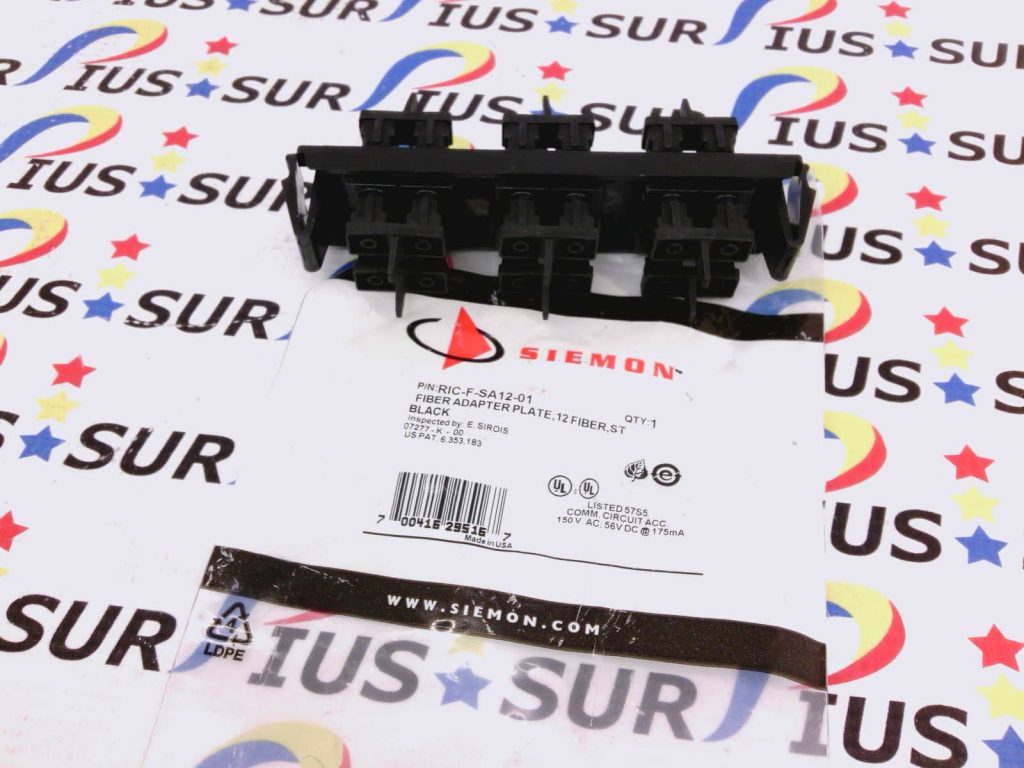 Siemon Company RIC-F-SA12-01 Fiber Optic Adapter Plate 12 Fiber Black ...