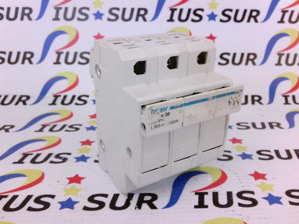 Hager L503 Fuse Carrier Holder 3-Pole 10.3x38mm Fuse 500V 10.3 x 38 ...