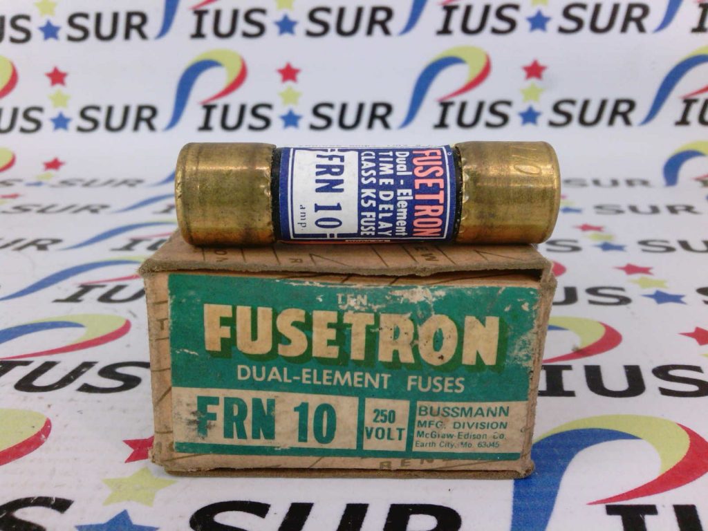 10 Pack Bussmann Fusetron FRN-R-10 Dual Element Fuses 250V 10 Amp 10A ...