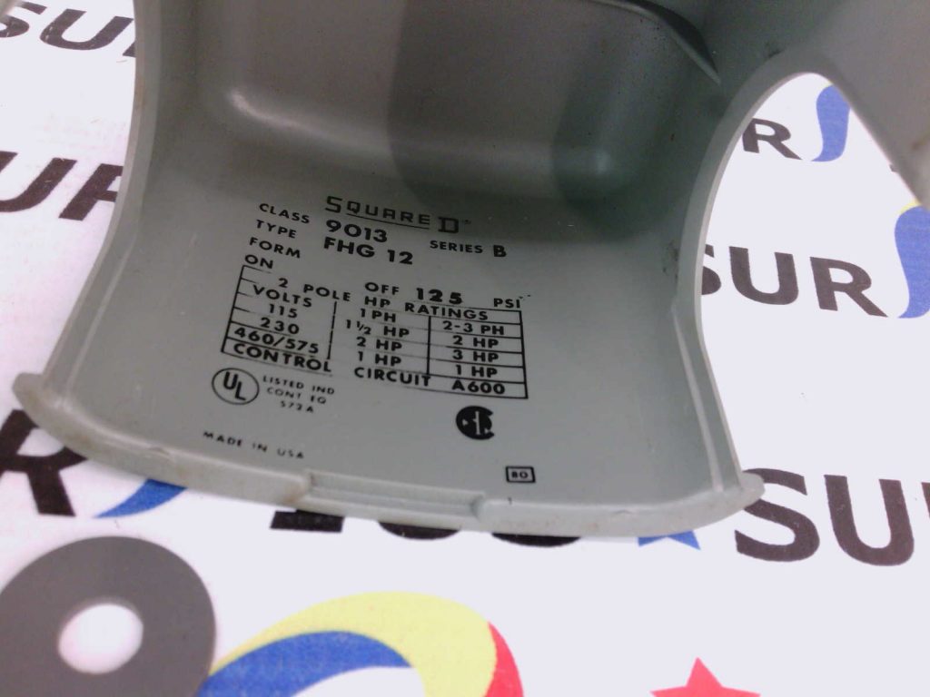 Square D 3X682 Pressure Switch Class 9013 Type FHG-12 125 Open Series B ...