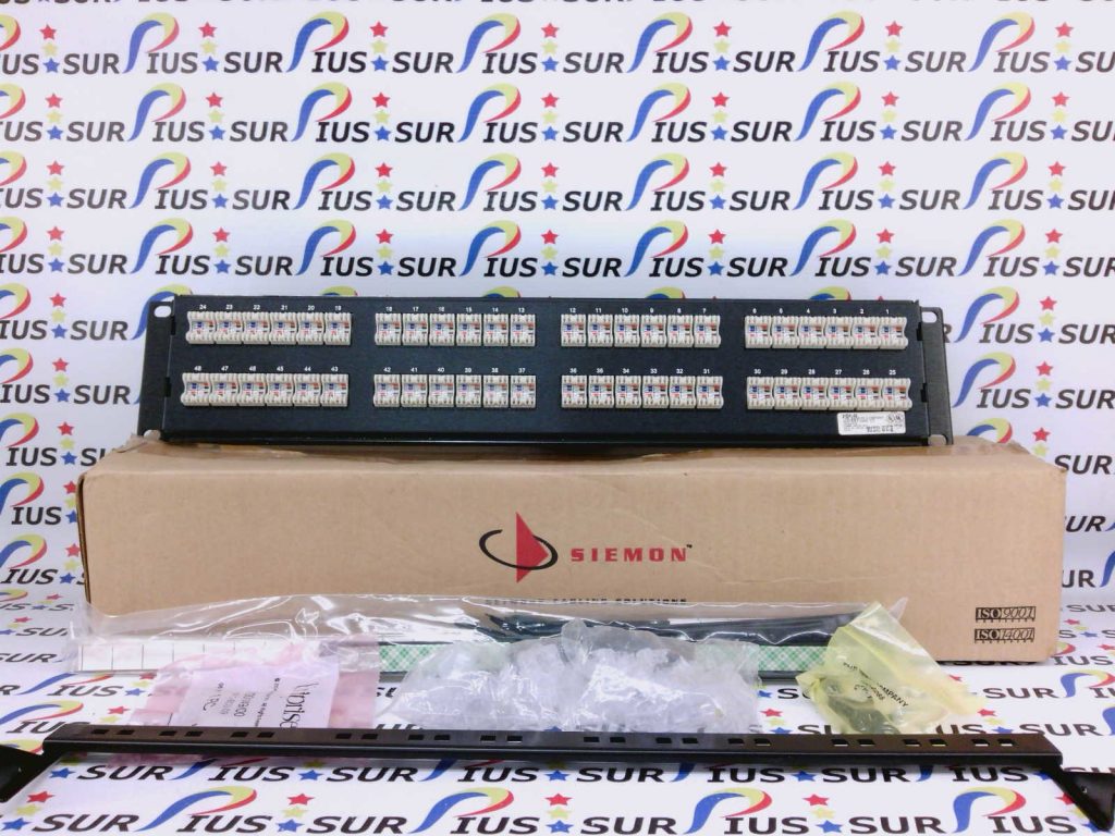 Siemon Company HD6-48 Patch Panel Hd Series Black Flat Category 6 HD648 ...