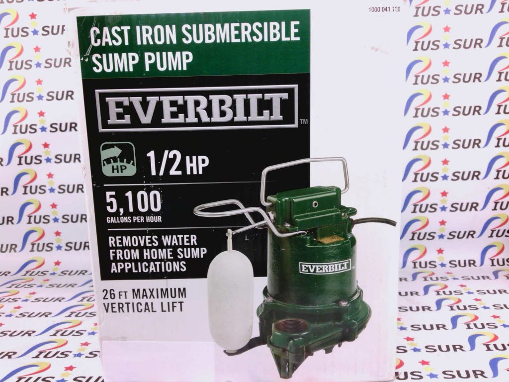 Everbilt 1/2 HP Professional Heavy Duty Cast Iron Submersible Sump Pump 0.5 - Surpius