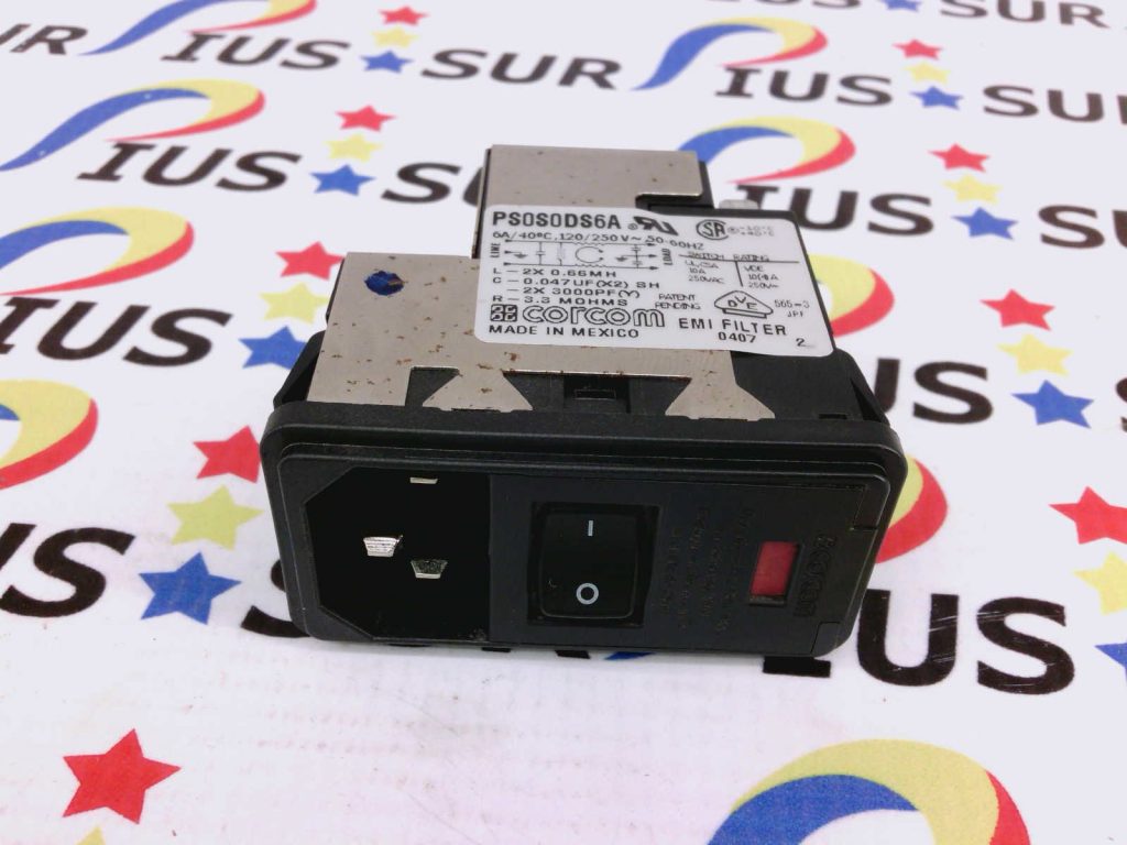 CORCOM PS0S0DS6A PSOSODS6A PUSH IN POWER SWITCH EMI FILTER ENTRY MODULE ...