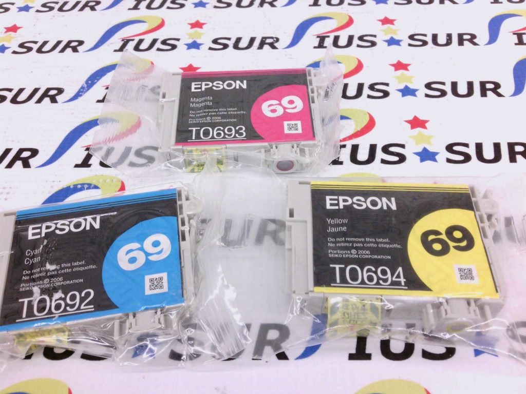 Genuine Sealed Epson Ink 69 T0693 69 Magenta T0692 Cyan T0694 69 Yellow ...