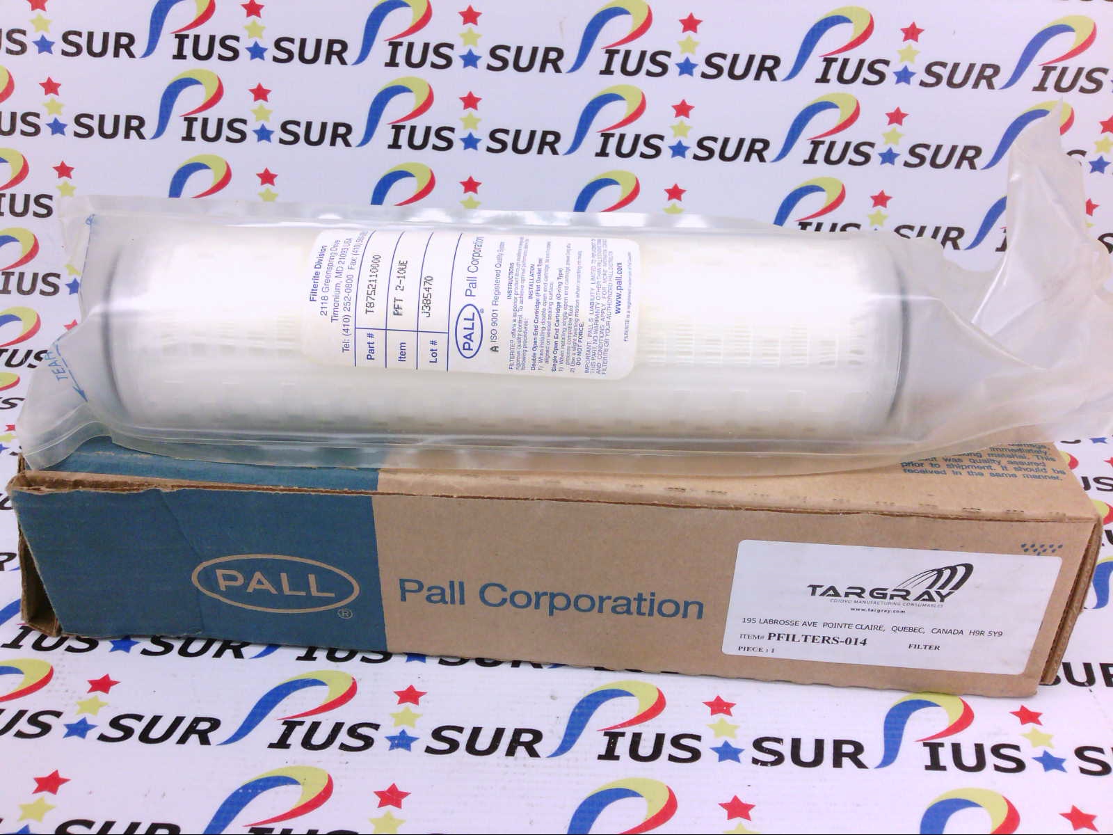 PALL CORPORATION PFT 2-10UE FILTER POLY FINE CARTRIDGE - Surpius