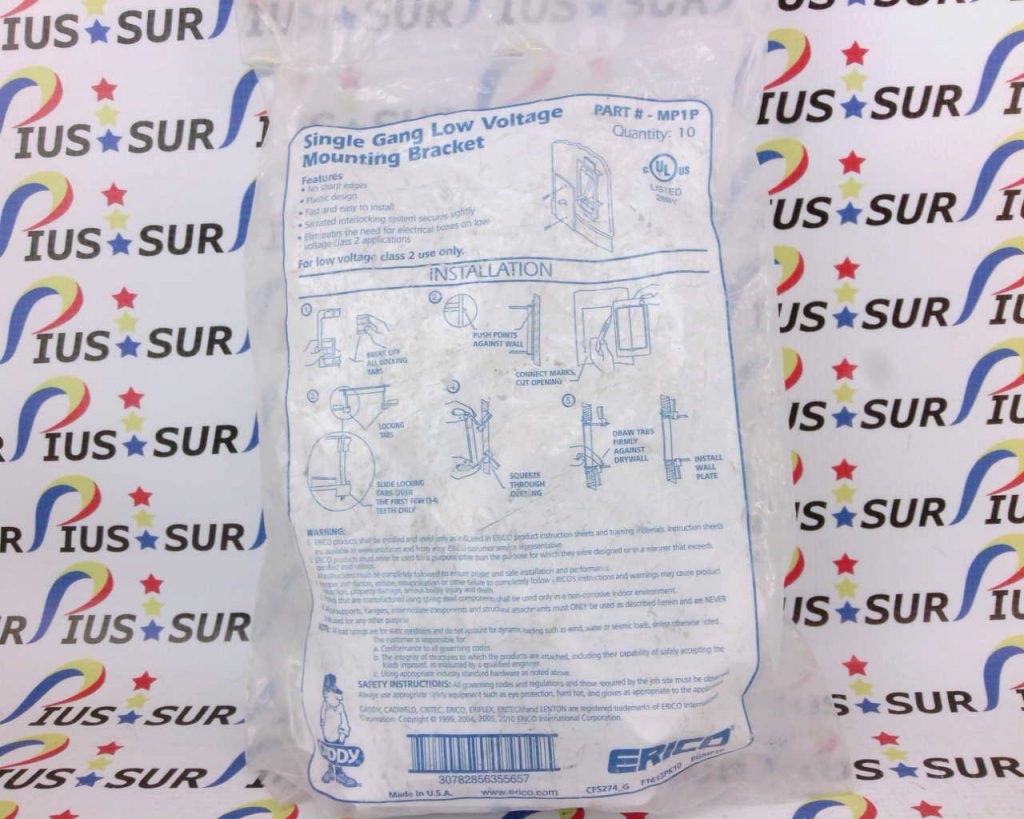 ERICO Caddy 10 pc Single Gang Low Voltage Mounting Bracket MP1P Class 2 ...