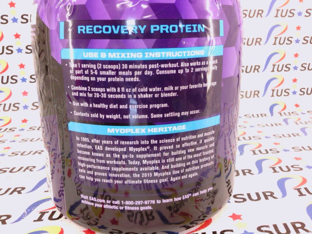EAS MYOPLEX RECOVERY PROTEIN POWDER VANILLA 2.7 LBS POUNDS WITH HMB MYO ...