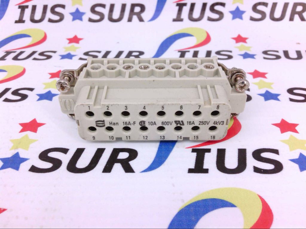 Harting Han 16A-F Female Connector 16 PIN 10A 600V 16A 250V 4kV3a - Surpius