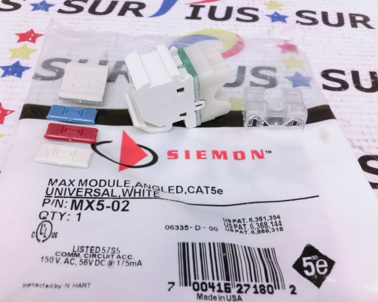 Siemon MX5-02 Angled Max Module Universal CAT5e White - Surpius