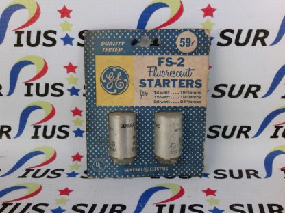 GE FS-2 Fluorescent Starters for 14W-15" 15W-18" 20W-24" Lamps FS-2-2D ...
