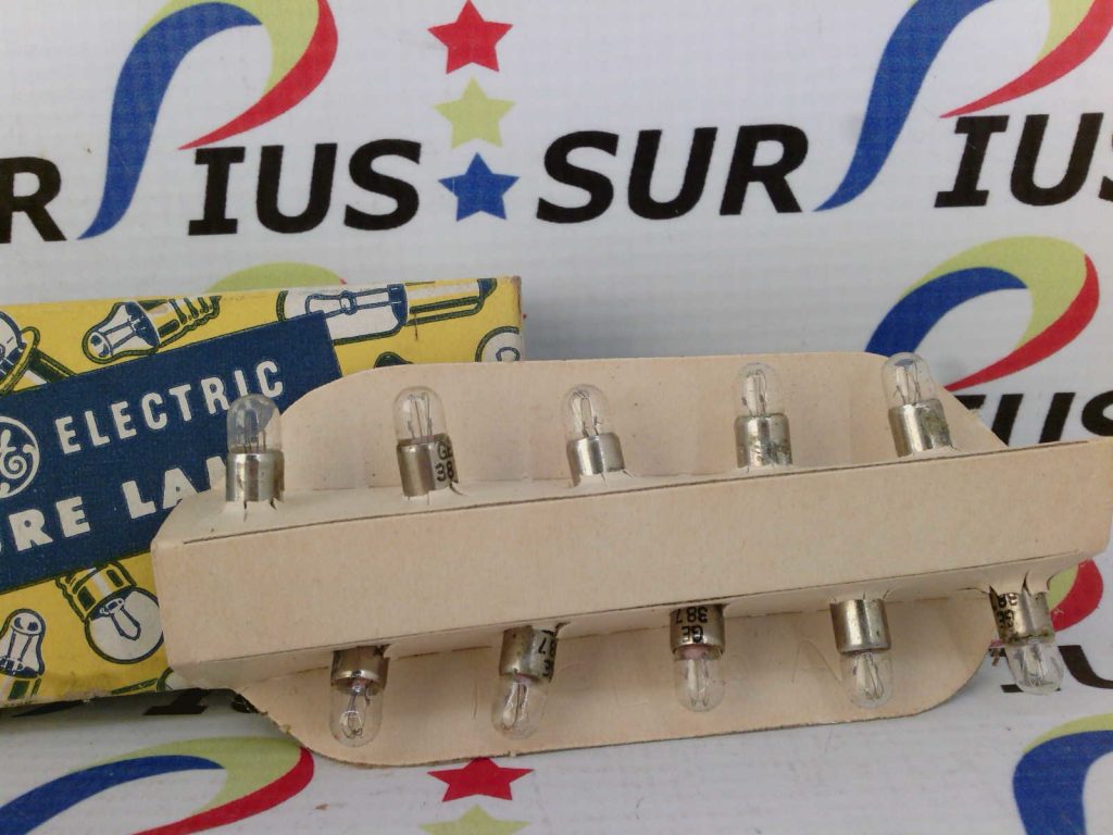 General Electric Miniature Indicator Lamps 10 G-E No. 387 T1-3/4 1.0W ...