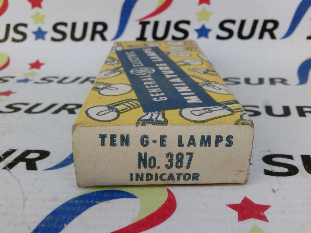 General Electric Miniature Indicator Lamps 10 G-E No. 387 T1-3/4 1.0W ...