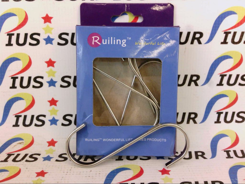 RuiLing 6 Pk Size XL Flat S Hooks Heavy-Duty Genuine Solid 304 ...