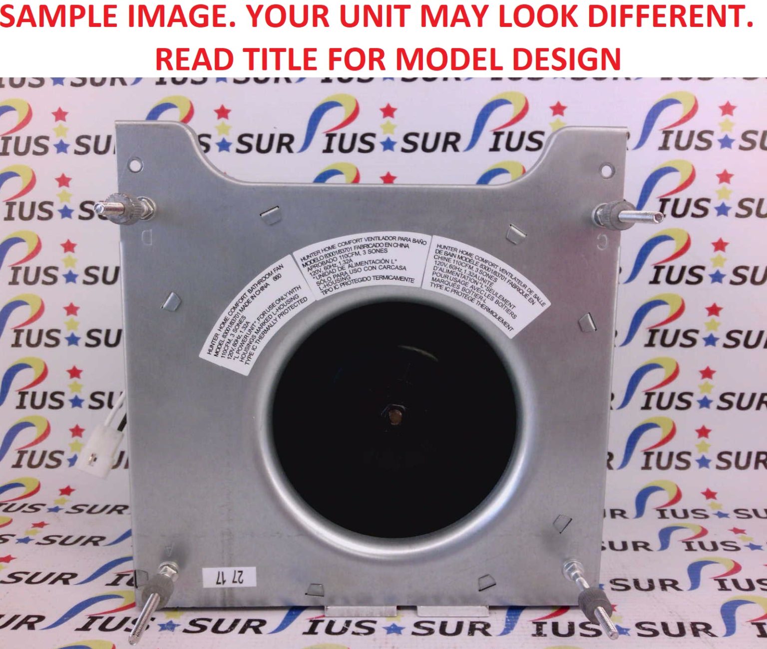 Hunter Fan Blower Assembly 83001 83701 95492-04-000 9549204000 DW-715 ...