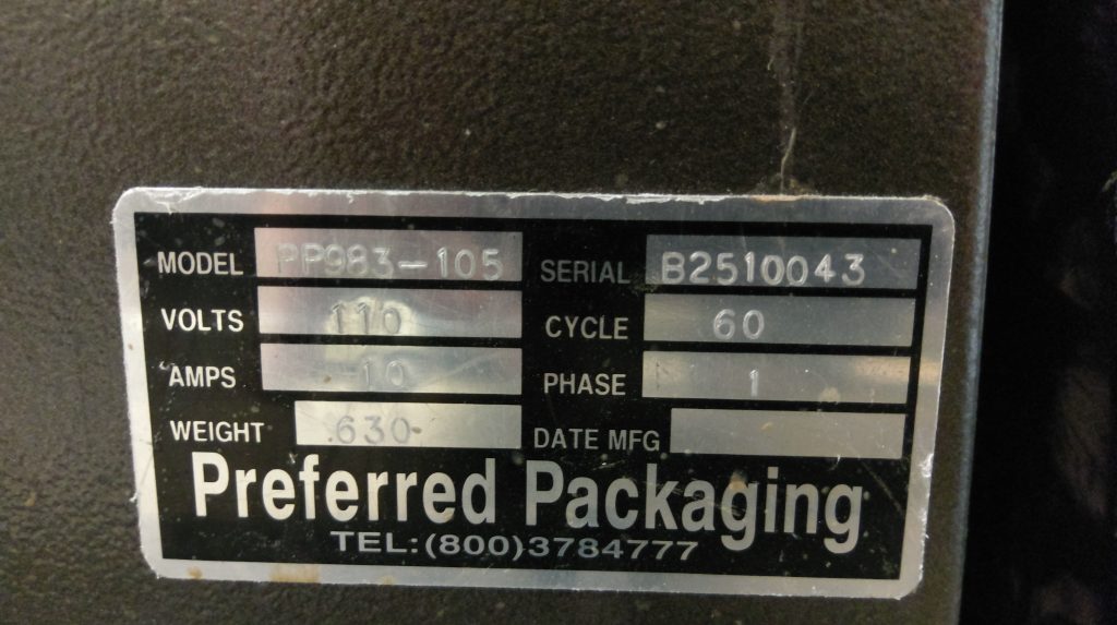 Preferred Packaging Systems PP983-105 PP983105 105" Pallet Wrapper ...