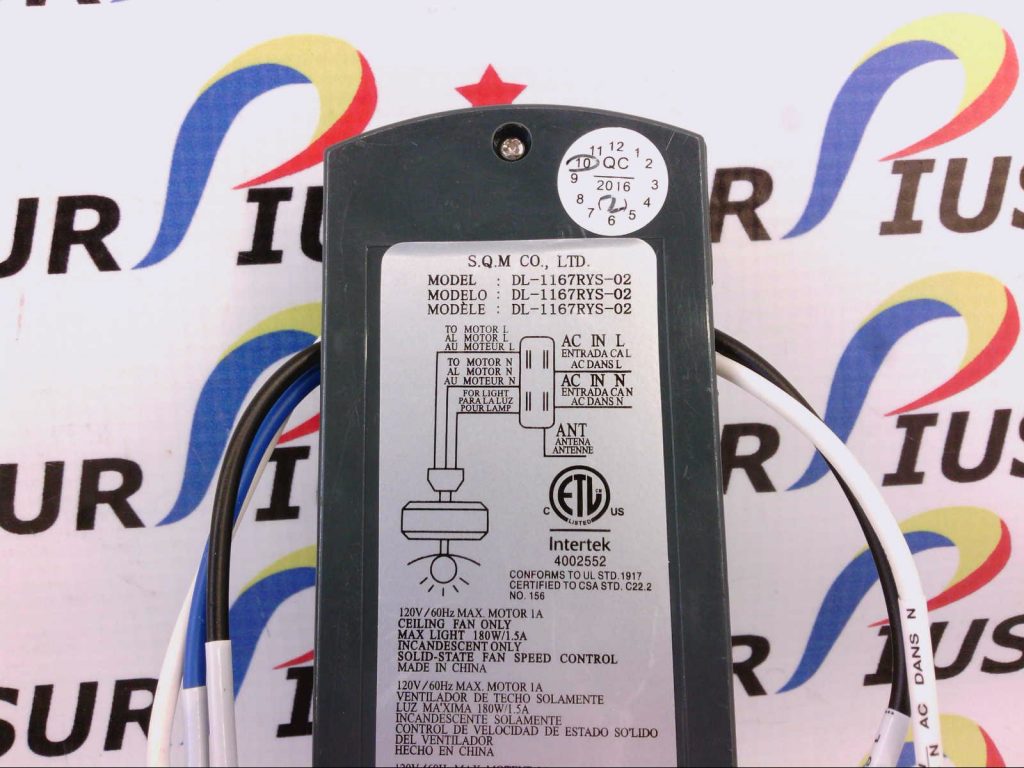 S.Q.M. Co. DL-1167RYS-02 DL1167RYS02 Ceiling Fan Light Receiver - Surpius