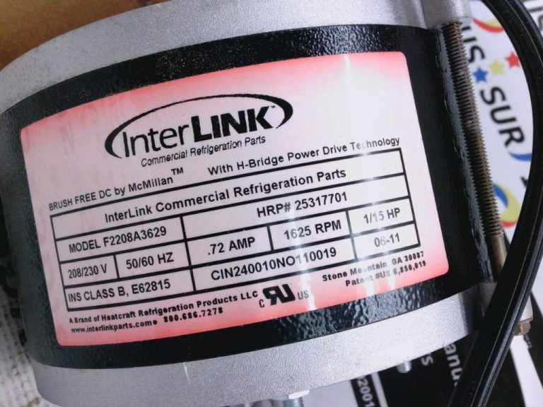 Interlink Motor F2208A3629 25317701 1/15hp 208/230v - Surpius