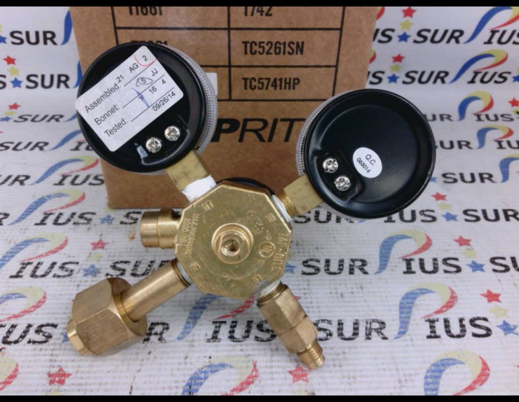 Taprite 3741 Primary CO2 Pressure Regulator Dual Gauge - Surpius