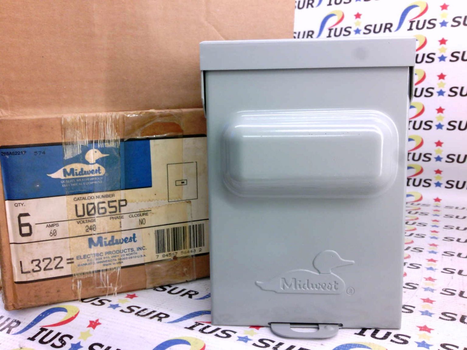 Midwest Electric U065P Case of 6 AC Disconnect 60amp 240v Non Fuseable ...
