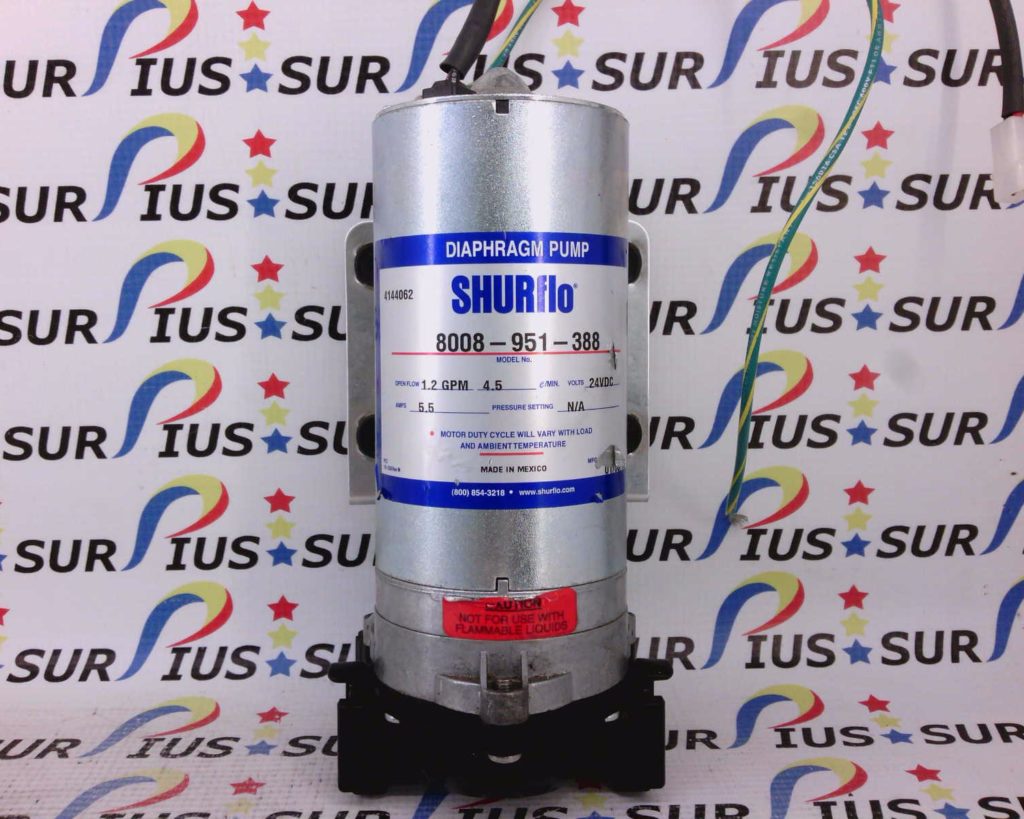 SHURflo Diaphragm Pump 8008-951-388 1.2 GPM 4.5 MIN 24VDC 5.5 AMPS - Surpius